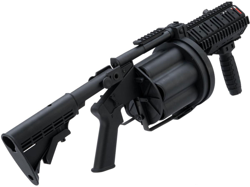 ICS MGL Full Size Airsoft Revolver Grenade Launcher Gen 2 Short - Blac ...
