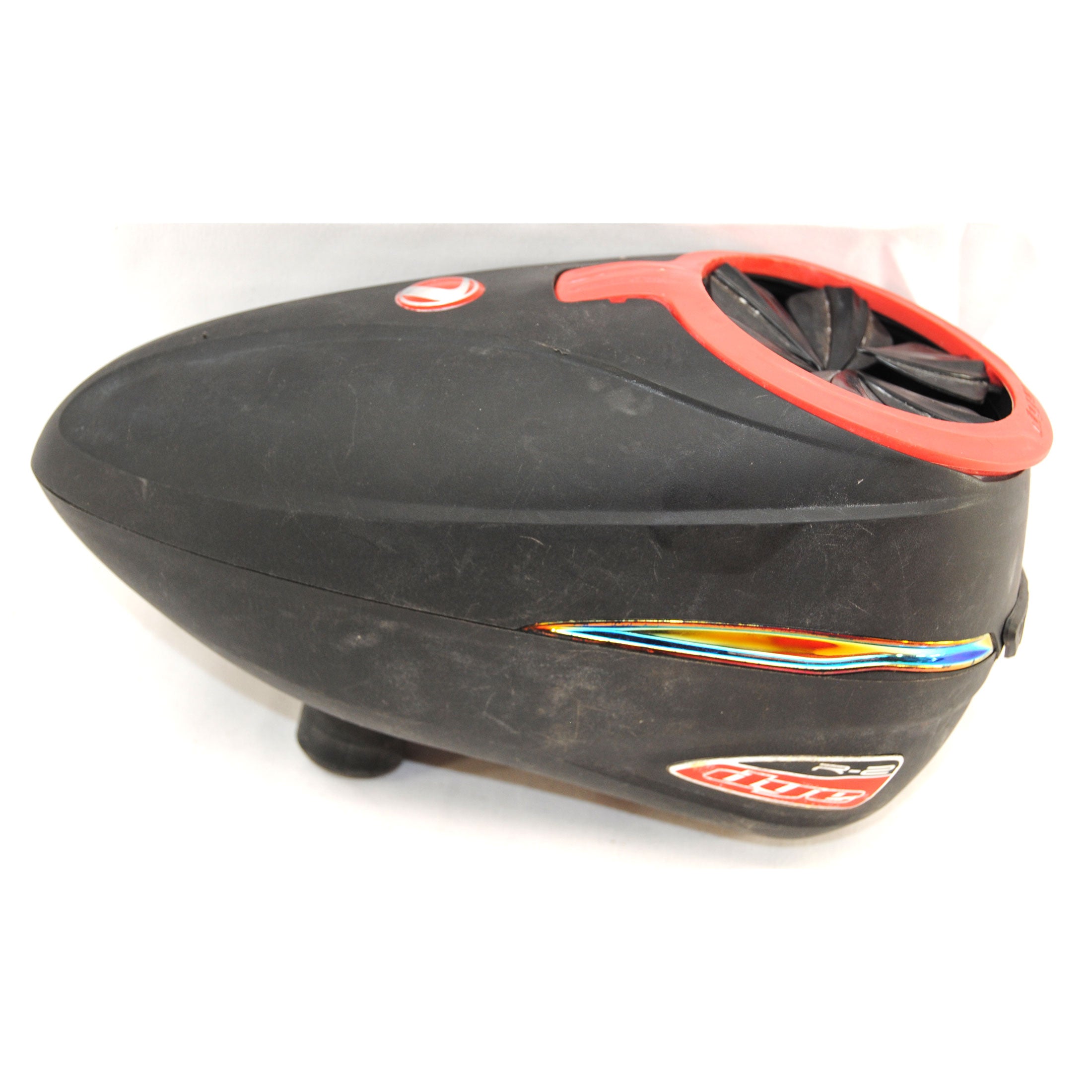 Used Dye R-2 Paintball Loader w/ Speedfeed - Black/Fire Red – PB Sports LLC