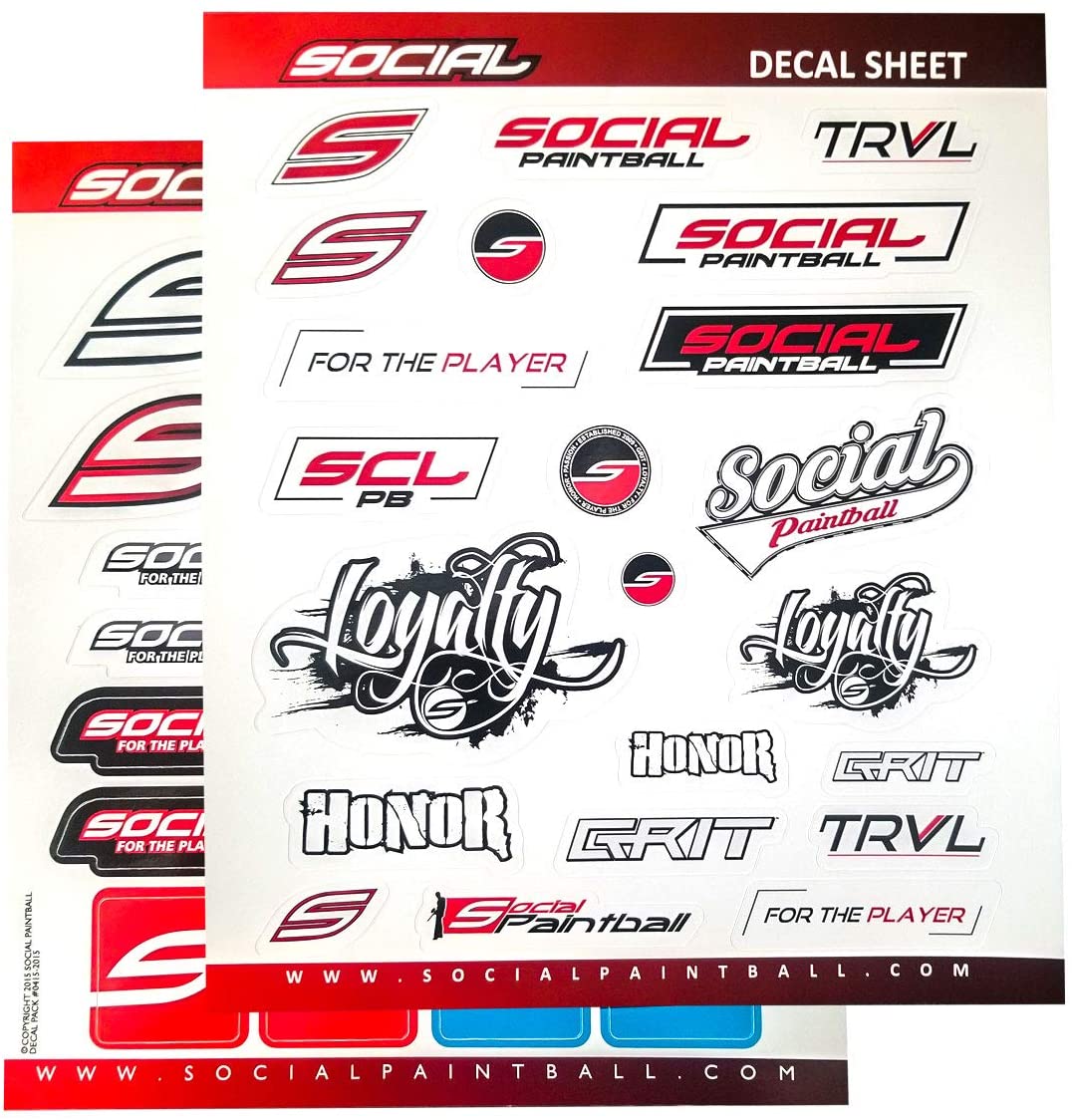 Social Paintball Sticker/Decal Sheet Set of 2 (46 stickers) – PB Sports LLC