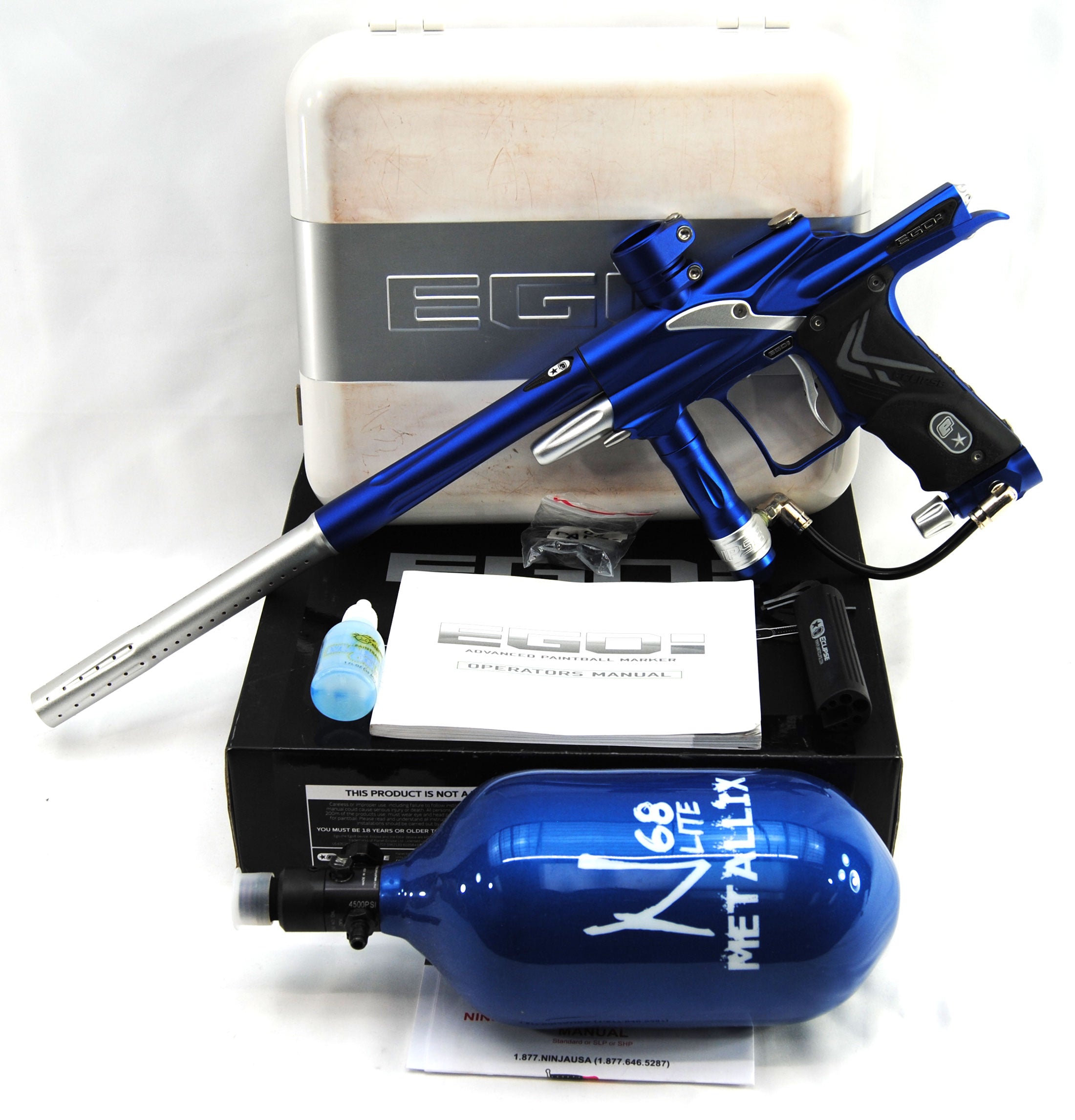 Used Planet Eclipse '08 EGO w/ Tank - Blue/Silver – PB Sports LLC